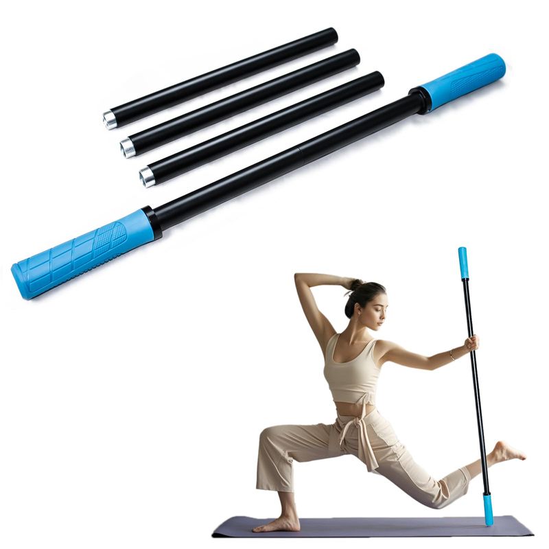 Huangyunming Yoga Stick 5 ft Sturdy Steel, Adjustable Stretching Stick ...