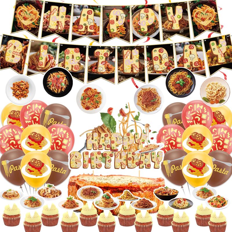 Pasta Party Decorations Spaghetti Birthday Decorations Includes Pasta ...