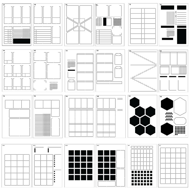 Speedy Spreads Journal Stencils (All Layouts Bundle) - x24 Planner ...