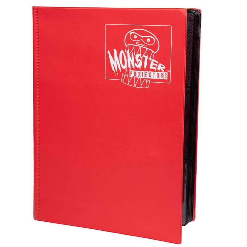Monster Binder - 9 Pocket Trading Card Album - Matte Red - Holds 360 ...