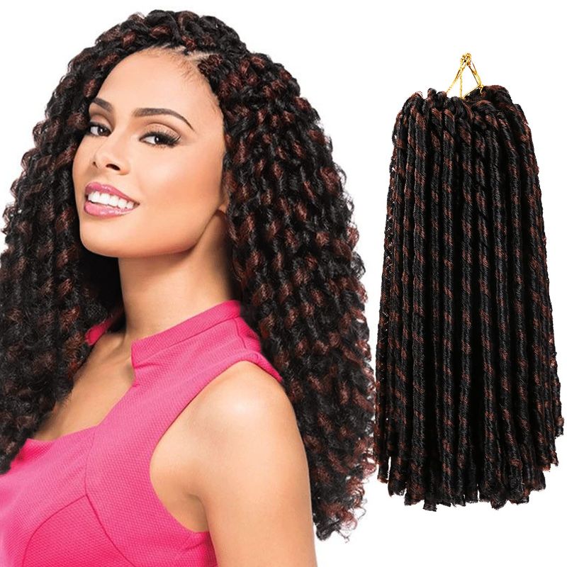 Straight Faux Locs Crochet Hair, 4 Packs Soft Dreadlocks Crochet Hair ...
