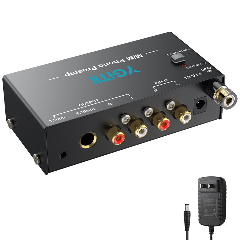 YGiTK Phono Preamp,Turntable Preamplifier with RCA Input & 6.35MM ...