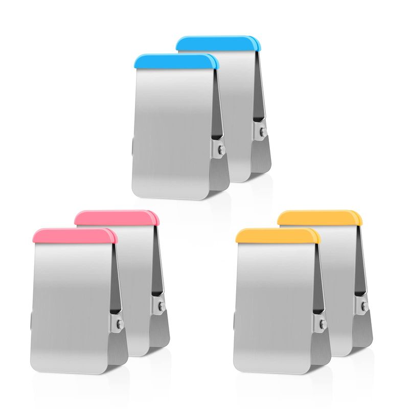 Chip Clips Heavy Duty,12 Pack Chip Bag Clip with Colored Silicone ...