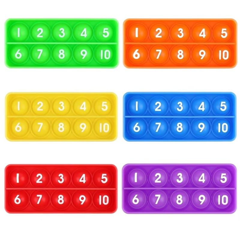 Ten Frame Number 1-10 Counting Poppers, Sensory Bubble Popping Fidgety ...
