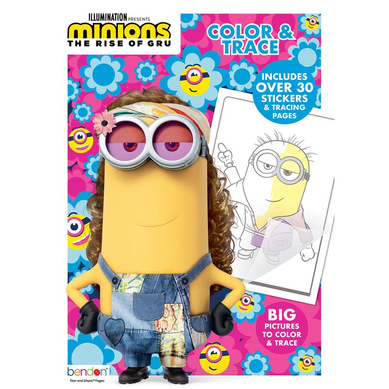 Despicable Me Minions Rise of Gru 48-Page Color and Trace Activity Book ...
