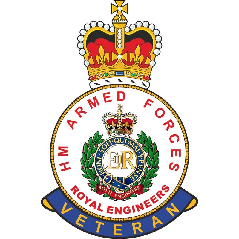 Royal Engineers Veteran Car Window Sticker - HM Armed Forces British ...