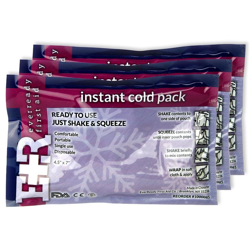 Ever Ready First Aid Disposable Cold Compress Therapy Instant Ice Pack ...
