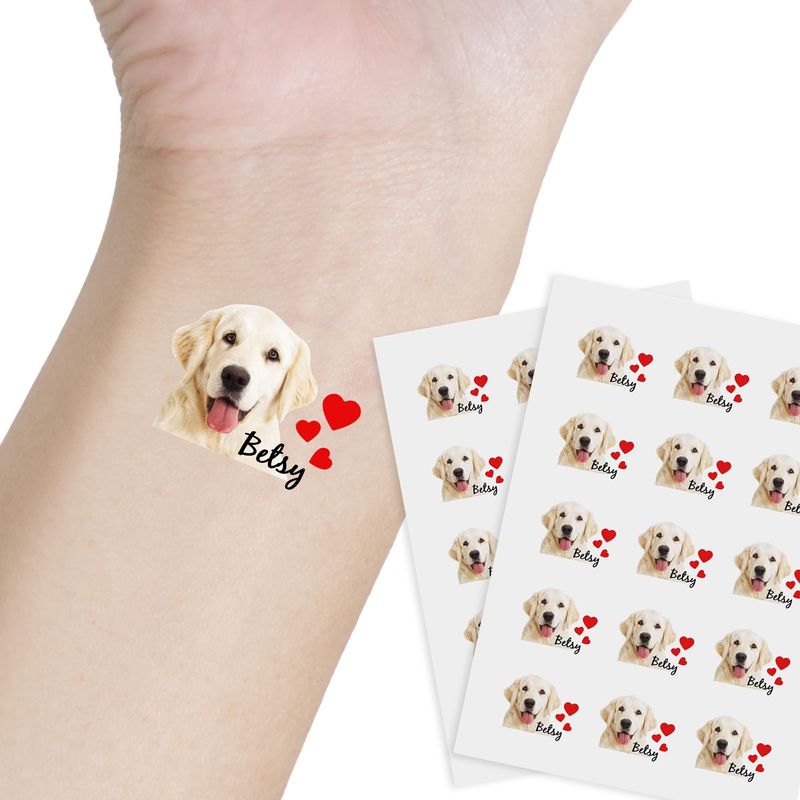 ADEDIY Custom Tattoo with Name and Face Personalized Temporary Tattoo ...