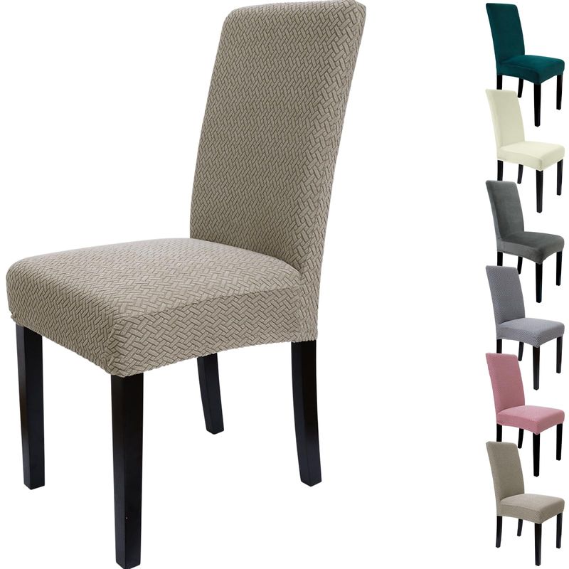 Zindoo Super Stretch Dining Room Chair Covers Jacquard, Dining Chair ...