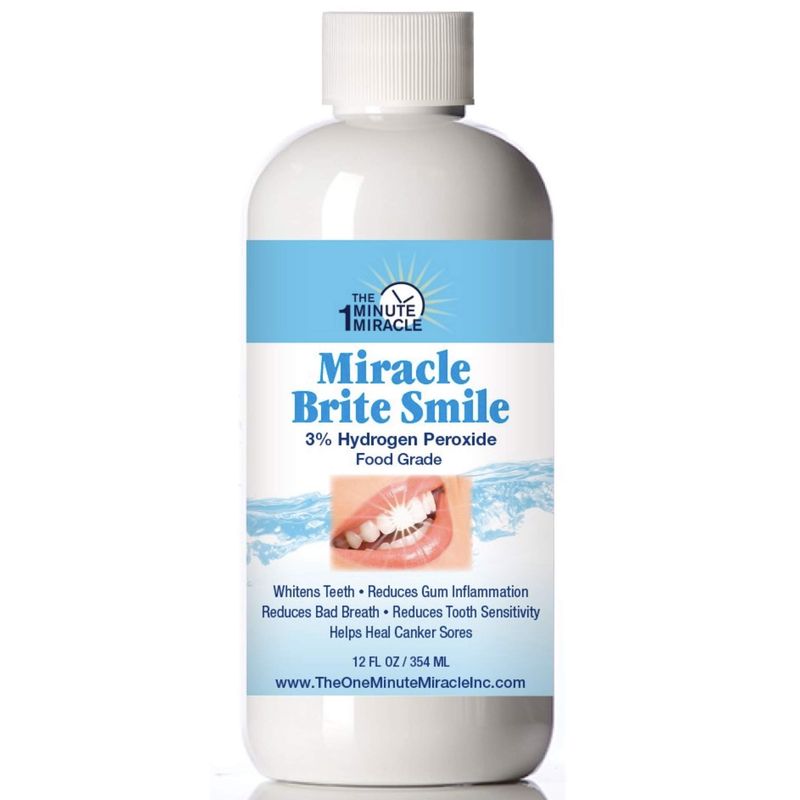 Miracle Brite Smile - Essential Oxygen Rinse Mouthwash for Whiter Teeth ...