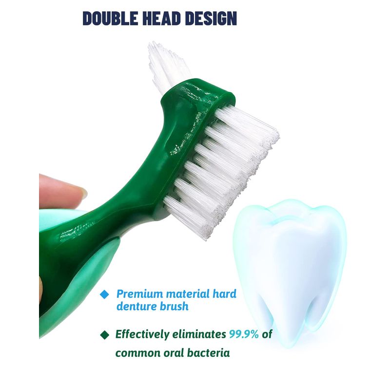Premium Hard Denture Brush Toothbrush, Cleaning Brush, Multi-Layered ...