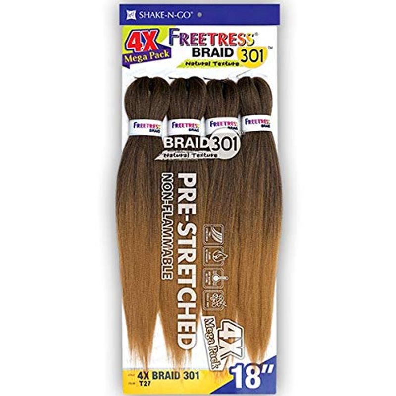 Freetress Braids Synthetic Mega Pack Braid - 4X BRAID 301 18" (GREY ...