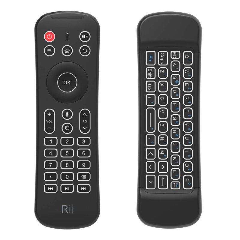 Rii MX6 2.4G Backlight Air Mouse + Wireless Keyboard + 6-Axis ...