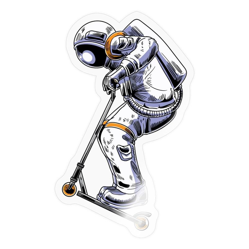 Spreadshirt Scooter Kick Scooter Rider Scootering Astronaut Sticker, 10 ...