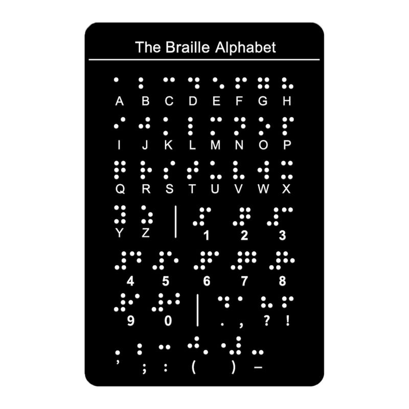 Braille Alphabet Board,Braille English Alphabet with Raised Dots ...
