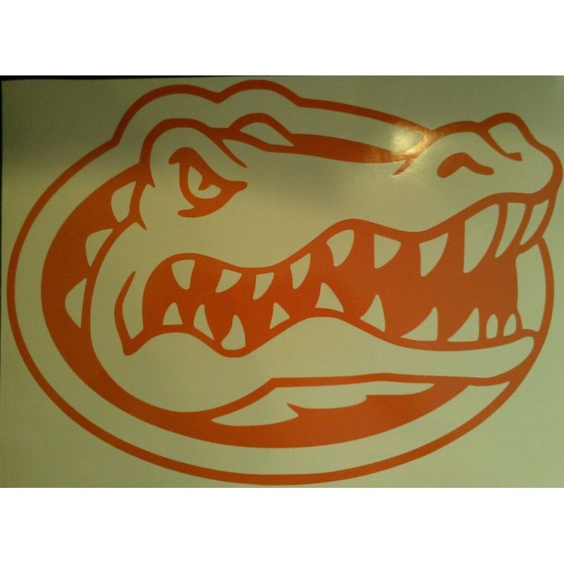 Florida Gator Heads Cornhole Decals - 2 Orange Vinyl Cornhole Decals ...