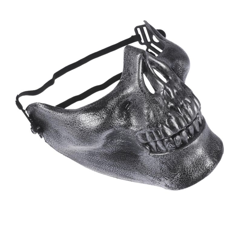 POPETPOP Mask, Half Faced, Skull, Cosplay Tool, Half Face, Scary ...