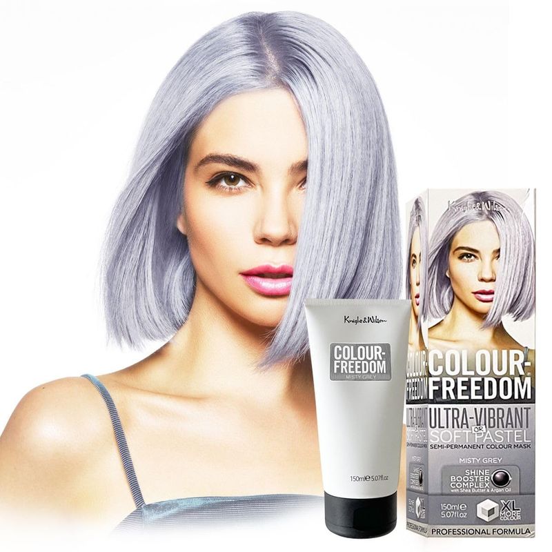 Knight & Wilson Colour-Freedom 150ml Misty Grey Semi-Permanent Hair ...