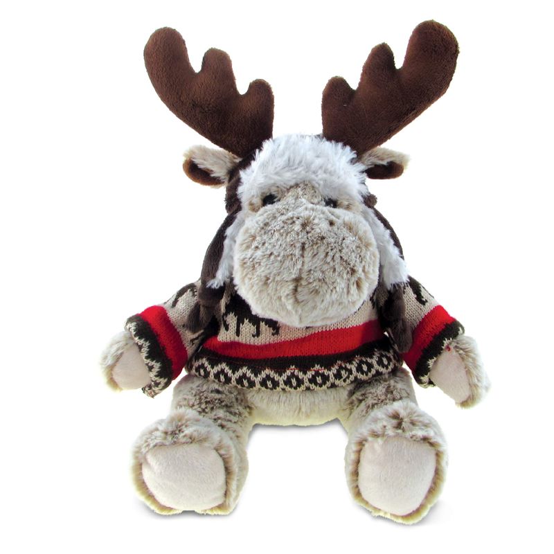 DolliBu Plush Moose Stuffed Animal - Soft Huggable Moose with Sweater ...