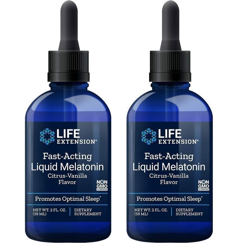 Liquid Melatonin Natural Citrus-Vanilla Flavor by Life Extension - 3mg ...