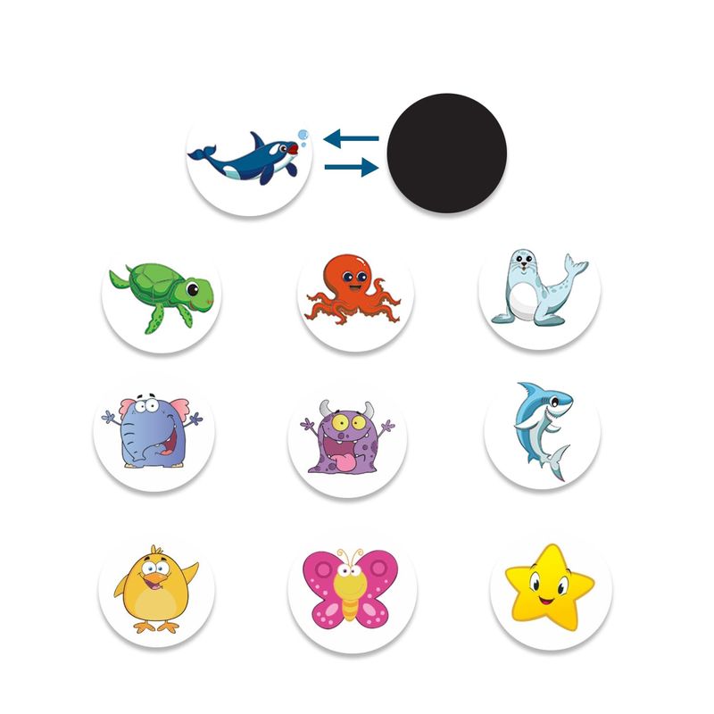 Onperpoe 10Pcs Potty Training Stickers, Color Changing Pee Stickers ...