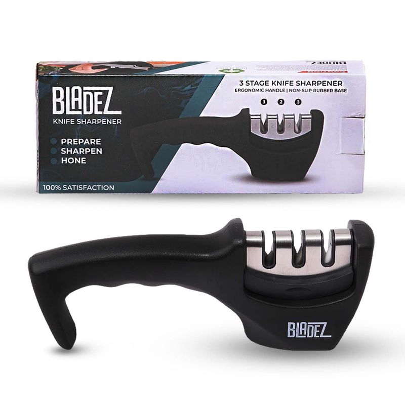 Bladez Smart Sharp Knife Sharpener - Professional 3 Stage Manual ...