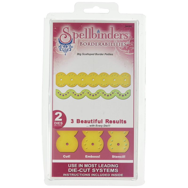 Spellbinders S4-242 Borderabilities Petite Big Scalloped Border Die ...