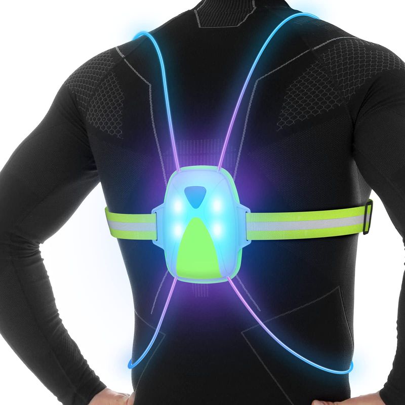 Ni-SHEN LED Reflective Running Vest with Front Light,Running Lights for ...