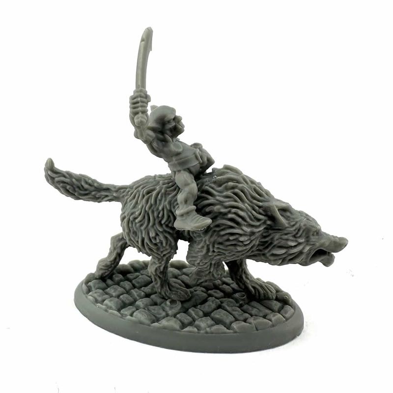 REAPER Goblin Wolfrider with Sword Miniature 25mm Heroic Scale Figure ...