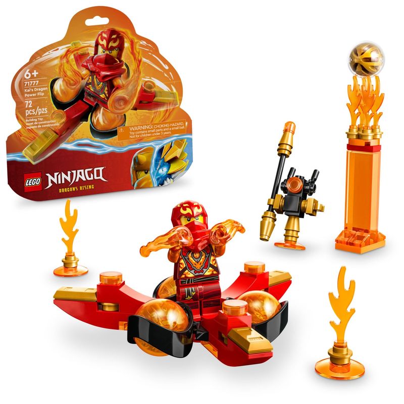 LEGO NINJAGO Kai’s Dragon Power Spinjitzu Flip 71777 Red Ninja Toy ...