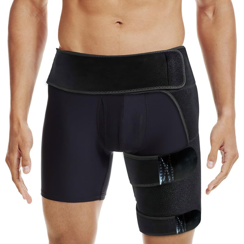 Thigh Support Hip Support Brace for Women Men, Groin Support Sciatica ...