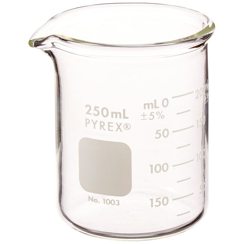 Pyrex 1003-250CN Heavy Duty Griffin 1003 250mL Beaker Double Scale Grad, Glass - Online ...