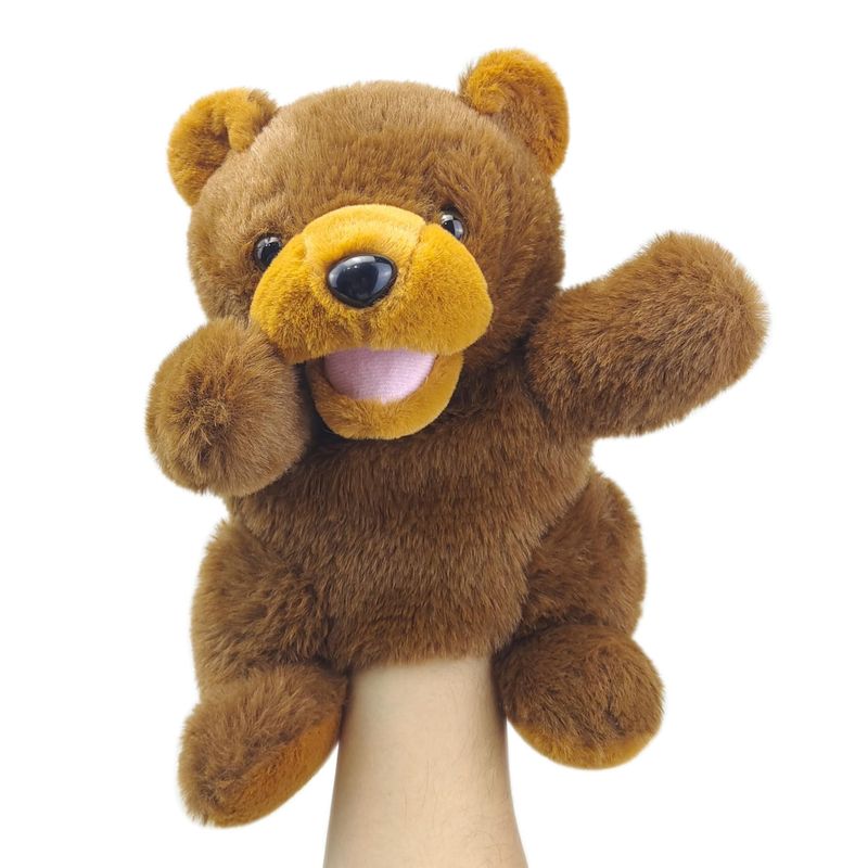 okegztoa Hand Puppets Bear Puppet,10" Animal Hand Puppets for Kids，Hand ...