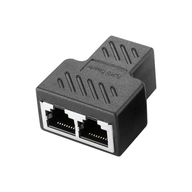 Ethernet Splitter Adapter,1 to 2 RJ45 Y Splitter,CAT 5 / CAT 6 LAN ...