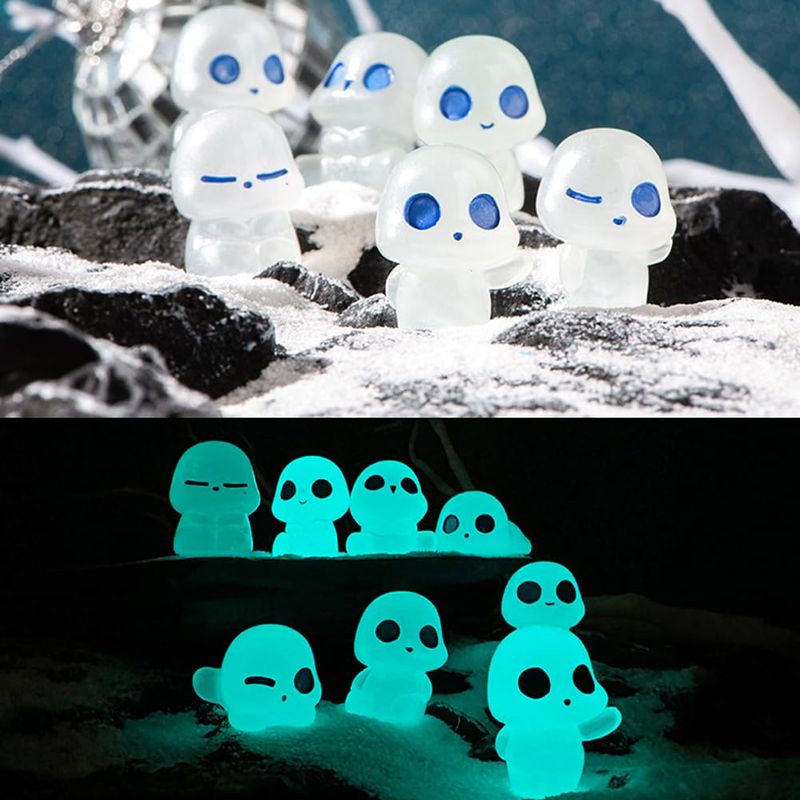 Purple Star Mini Resin Aliens 15 Pack Glow in the Dark Aliens Figurines ...