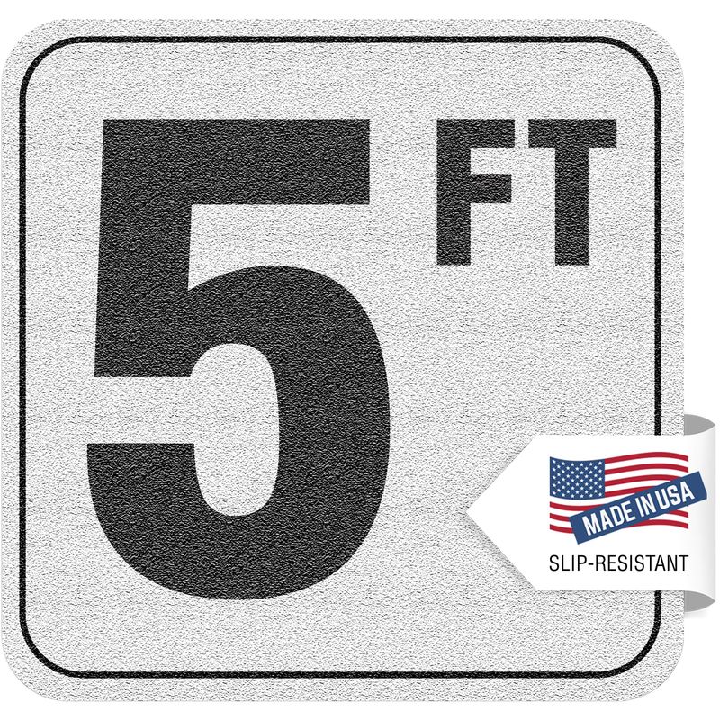 Aquatic Custom Tile, 5FT Pool Depth Markers, 6x6 Inches Vinyl Pool ...