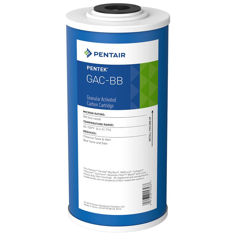 Pentair Pentek GAC-BB Big Blue Carbon Water Filter, 10-Inch, Whole ...