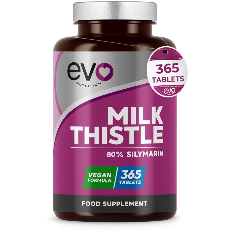 Milk Thistle Tablets | 80% Silymarin | 365 Tablets | Vegan Supplement ...