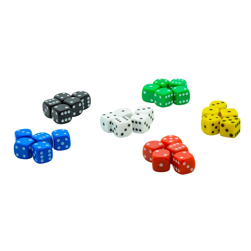 30x Dice Pack | 10mm 6 Classic Colours Spot Dice Set | for Classic and ...