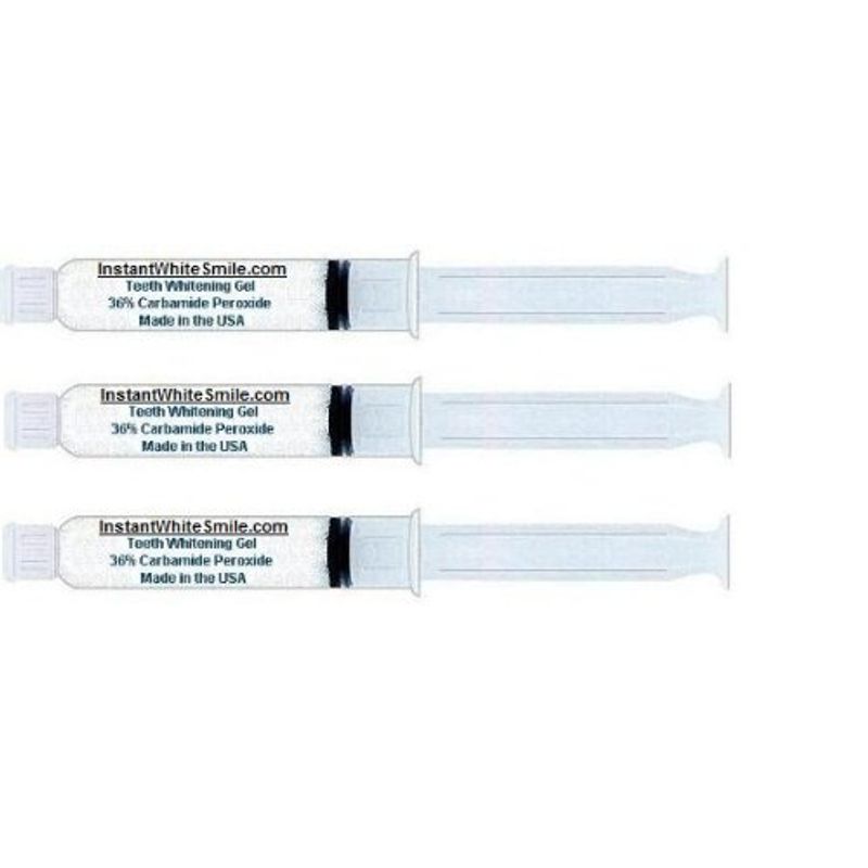 INSTANT WHITE SMILE optimized 30cc GELL ONLY syringes (NO TRAYS) 36% ...