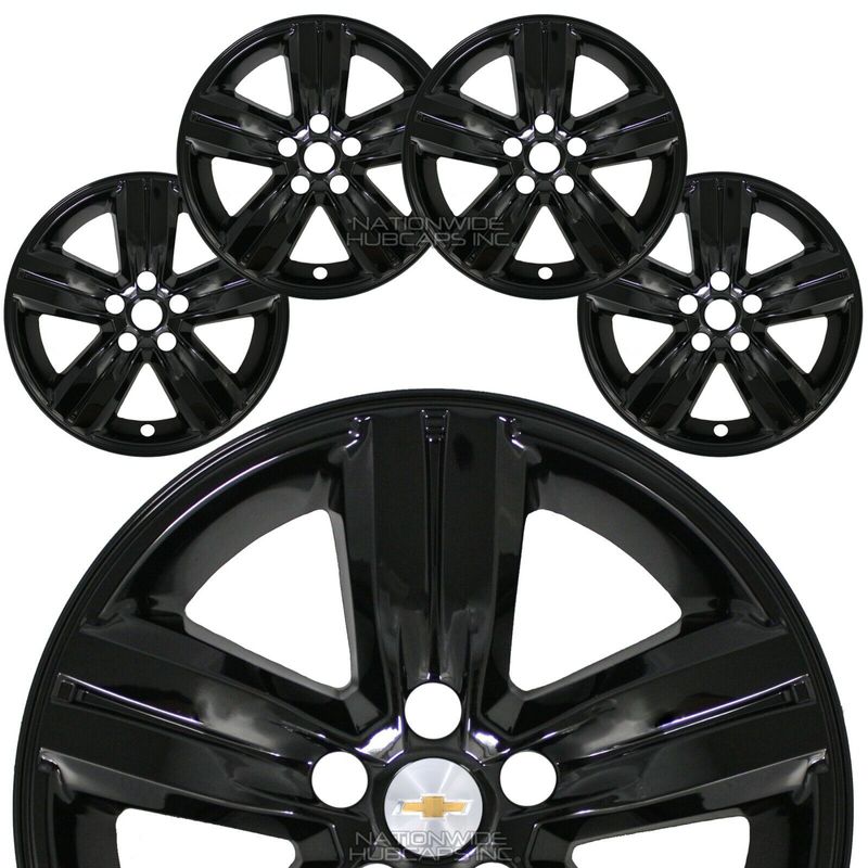 4 Black 2017-2023 Chevrolet Trax LS LT 16" Wheel Skins Hub Caps Full ...