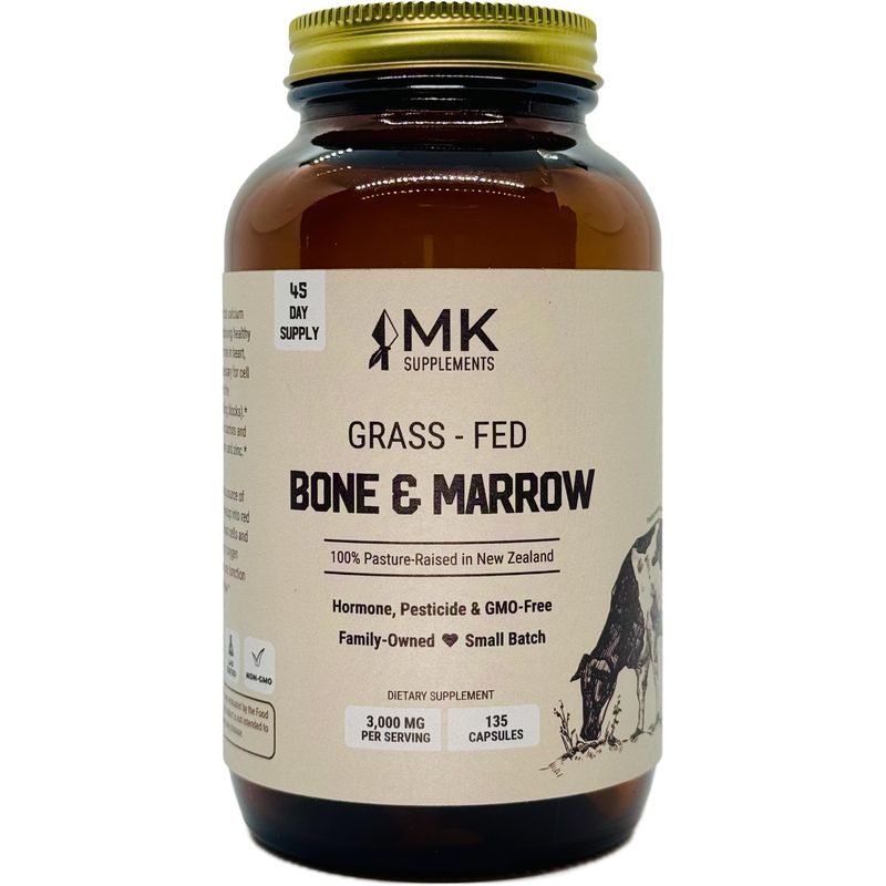 MK Supplements – Grass-Fed Beef Bone & Marrow 3000 mg, Beef Bone Marrow ...