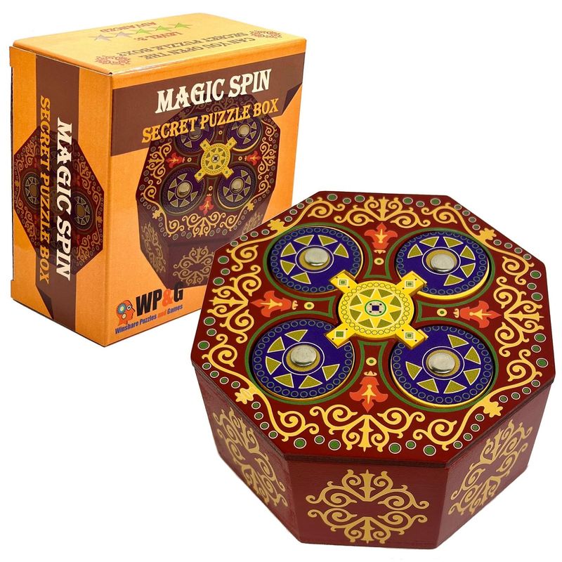 Magic Spin Secret Puzzle Box- Money and Gift Card Holder in a Wood IQ ...