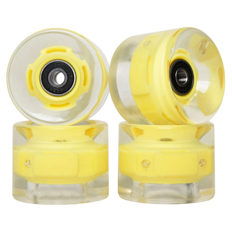 FREEDARE Skateboard Wheels with Bearings 60mm Longboard Wheels LED ...