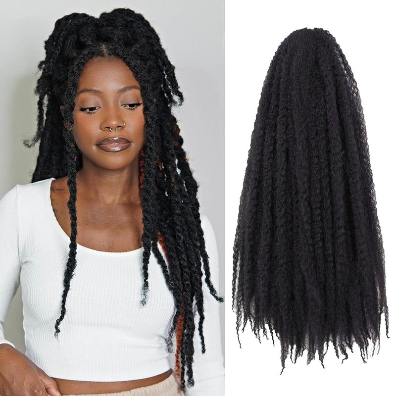 Spring Twist Hair Marley Twist Braiding Hair 16inch Crochet Hair 6packs ...