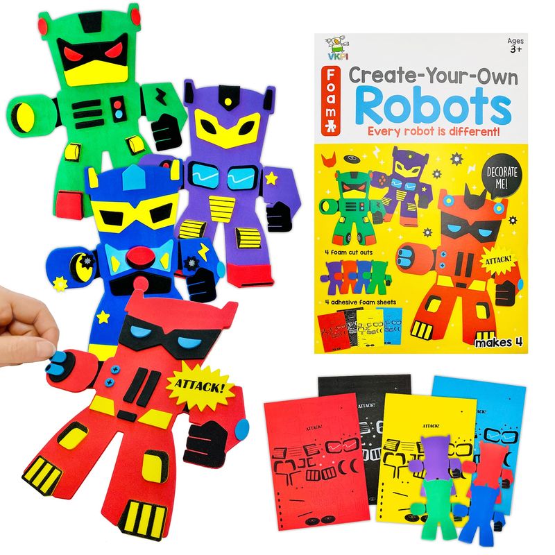 VKPI 4 Pieces EVA Foam Art Crafts Gift Kit, Creative Make Your Own ... VKPI 4 Pieces EVA Foam Art Crafts Gift Kit, Creative Make Your Own ...