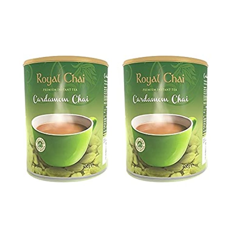 Royal Chai Elaichi Unsweetened Tub 400g (Pack of 2) – Premium Instant ...