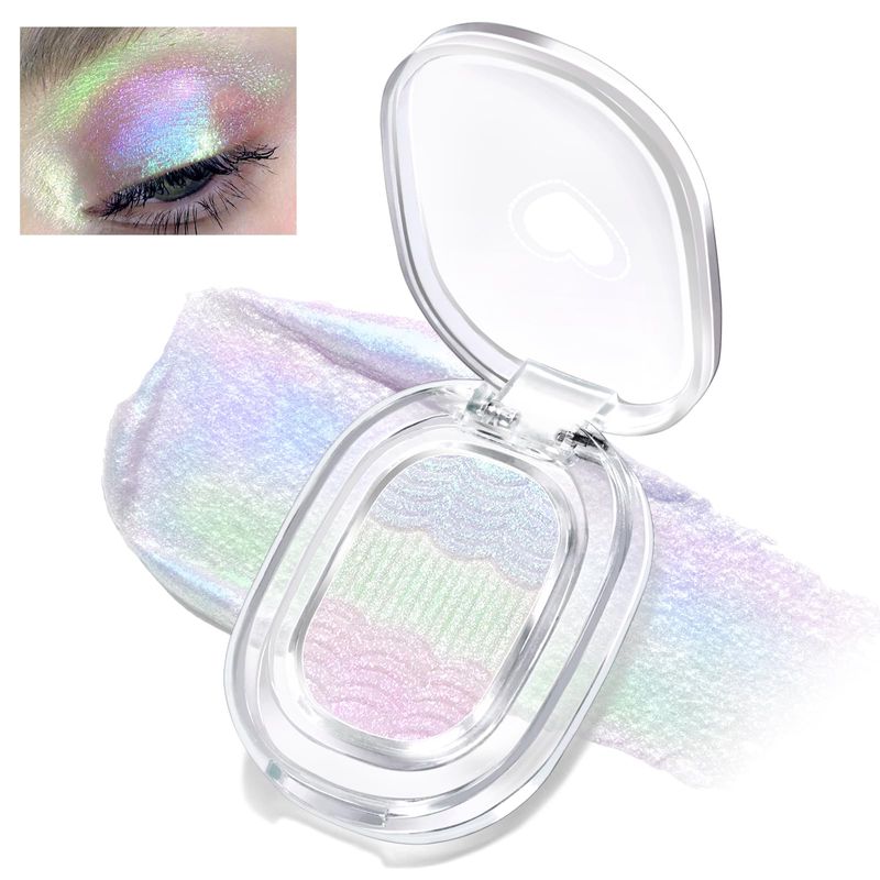 HOSAILY Chameleon Face Highlighter Palette, Multichrome Glitter Shimmer ...