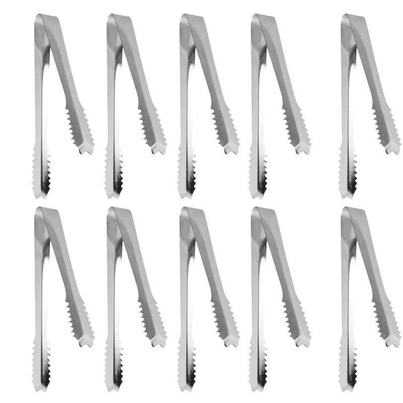 Stainless Steel Ice Tongs 7'' / 18cm Perfect for Home Bar, Pubs ...