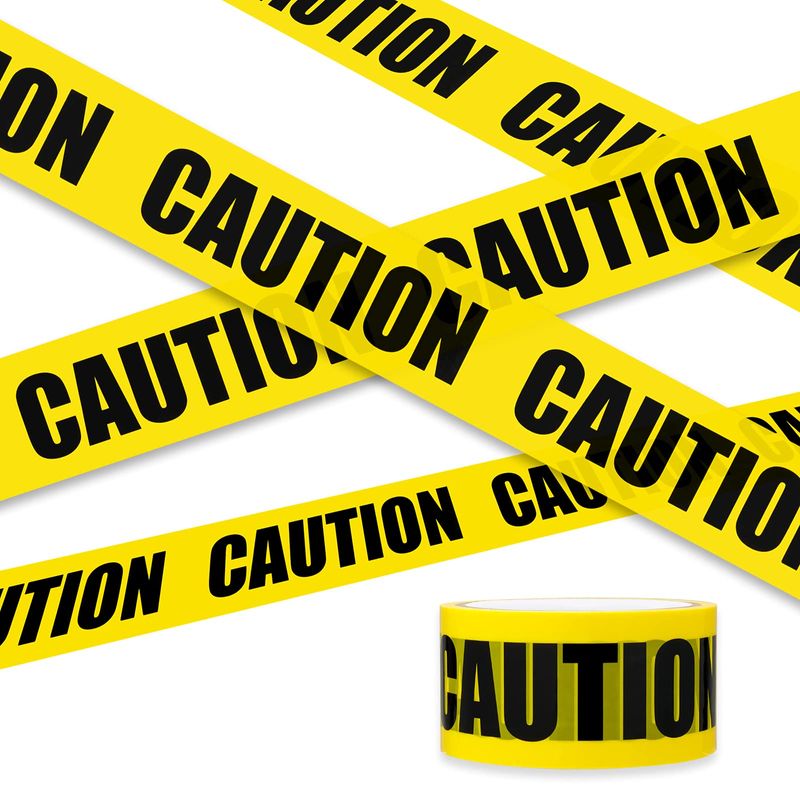 Daucin CAUTION Tape, Yellow Warning Tape Self-adhesive Barricade Safety ...